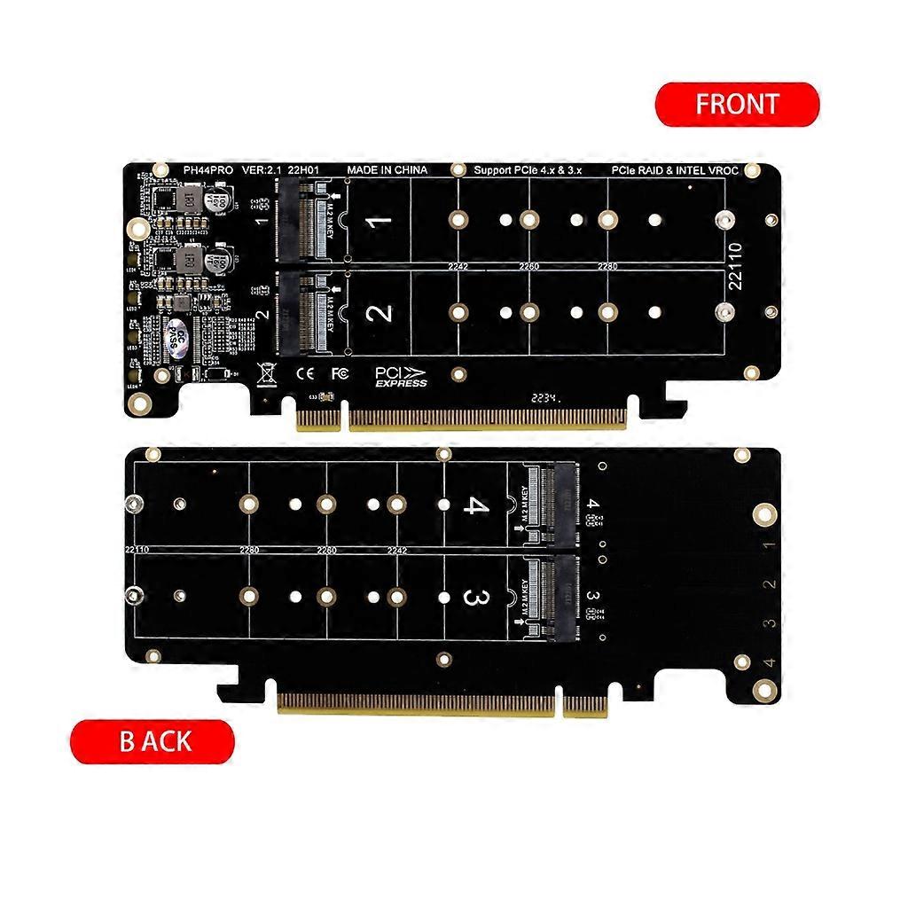 PCIE X16 to for M.2 M-key NVME x 4 SSD 2U Server for RAID Array ...