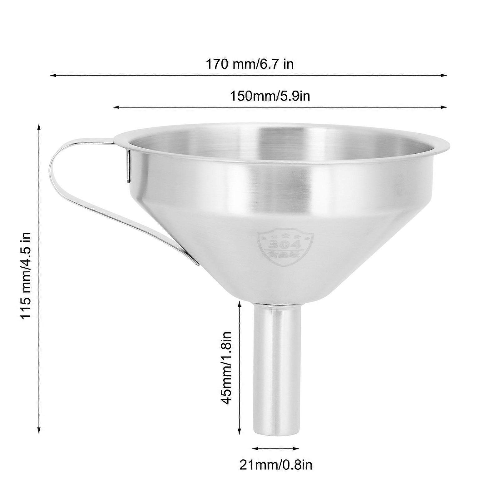 304 Stainless Steel Filling Funnel Separatory Oil Beer Coffee Water Liquid Funnel Kitchen Tool ...