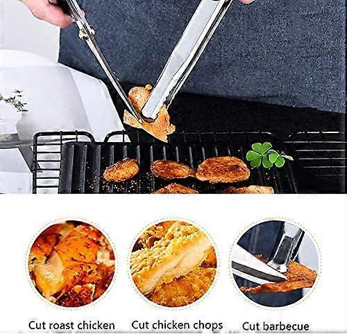 Ergonomic Stainless Steel Scissors and Clip Set for BBQ, Kitchen, Heavy ...