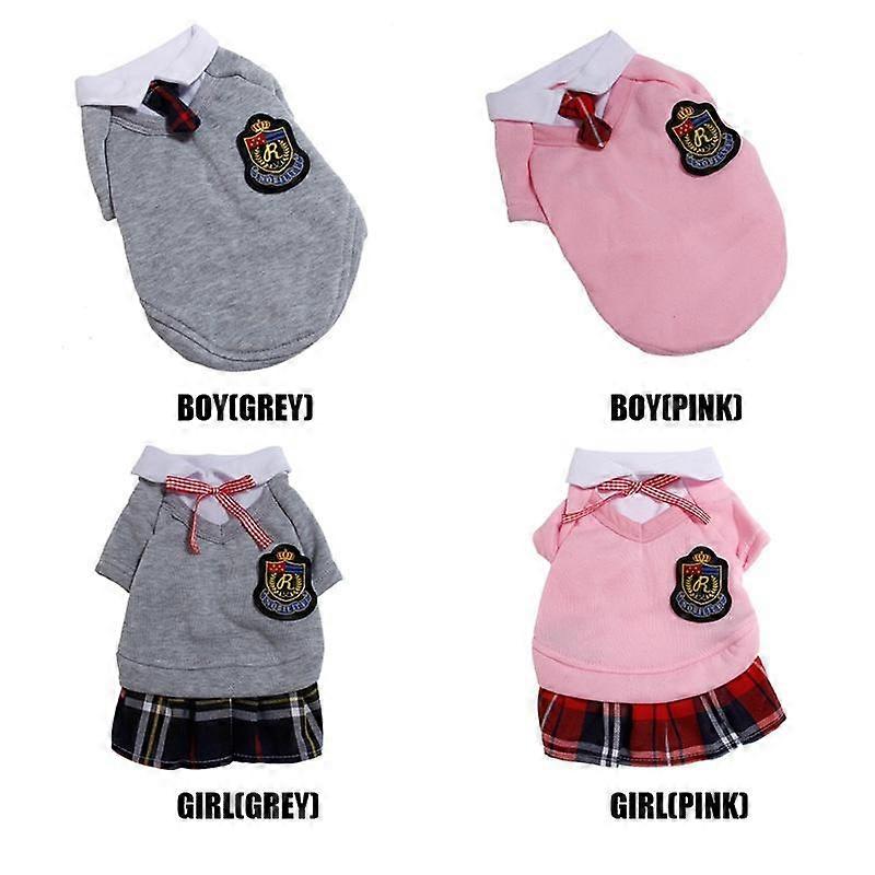 Pet School Uniform for Small Medium Dogs Costume Puppy Pet Shirt ...