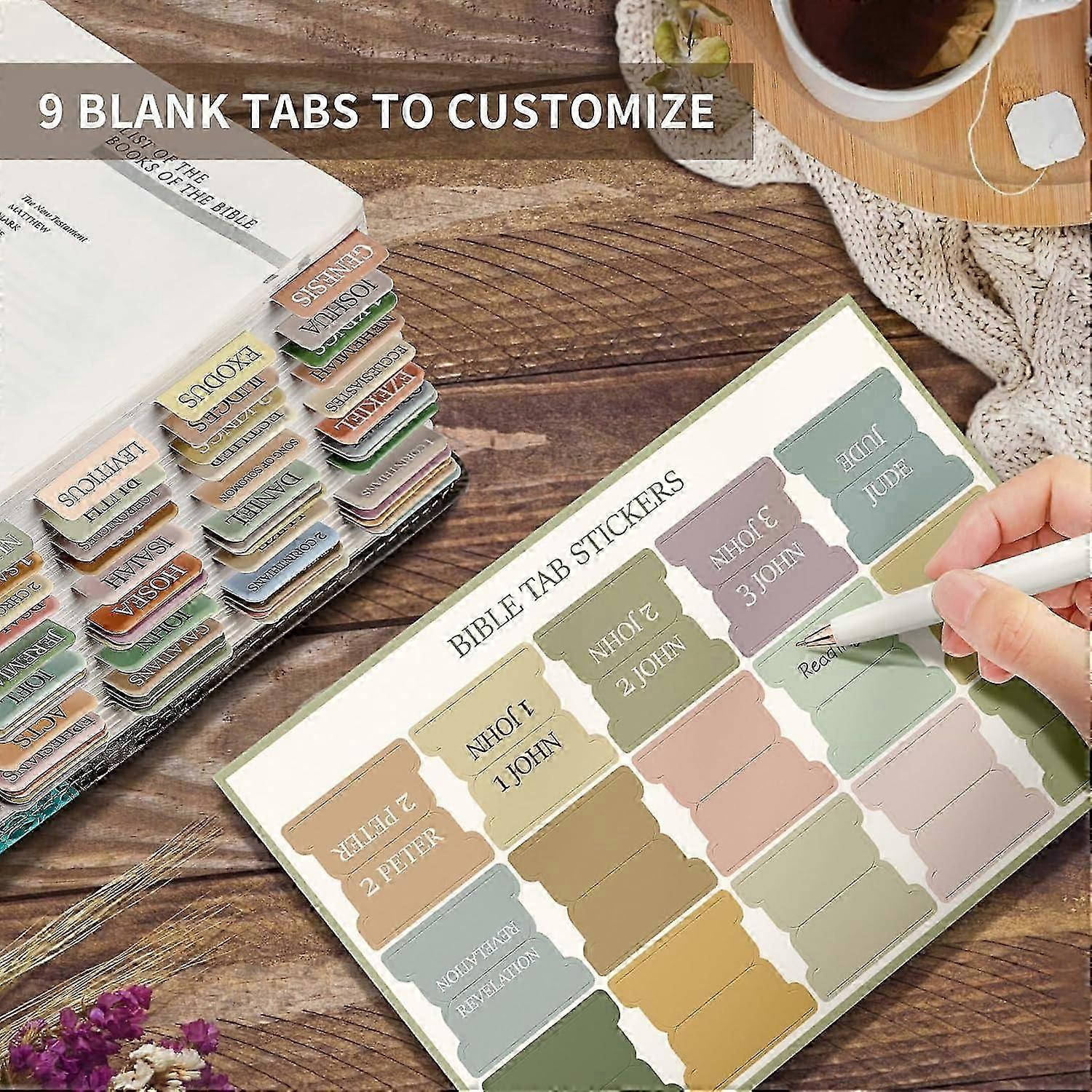 Bible Tabs, Laminated Bible Tabs for Study Bible, Large Print Neutral ...
