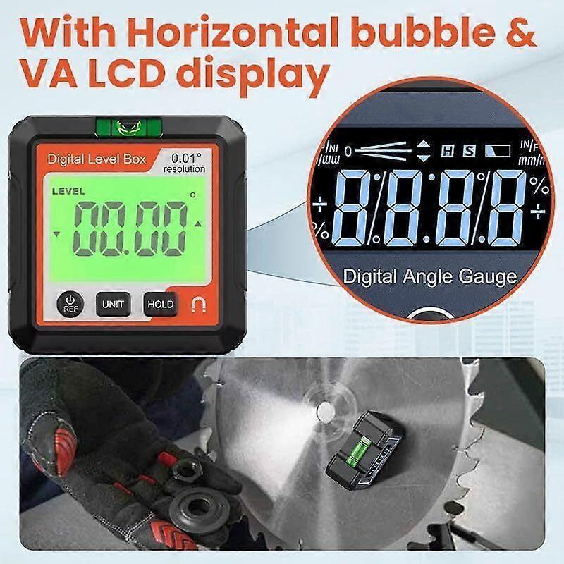 Sakerplus Magnetic Digital Inclinometer, High-precision Angle Ruler New ...