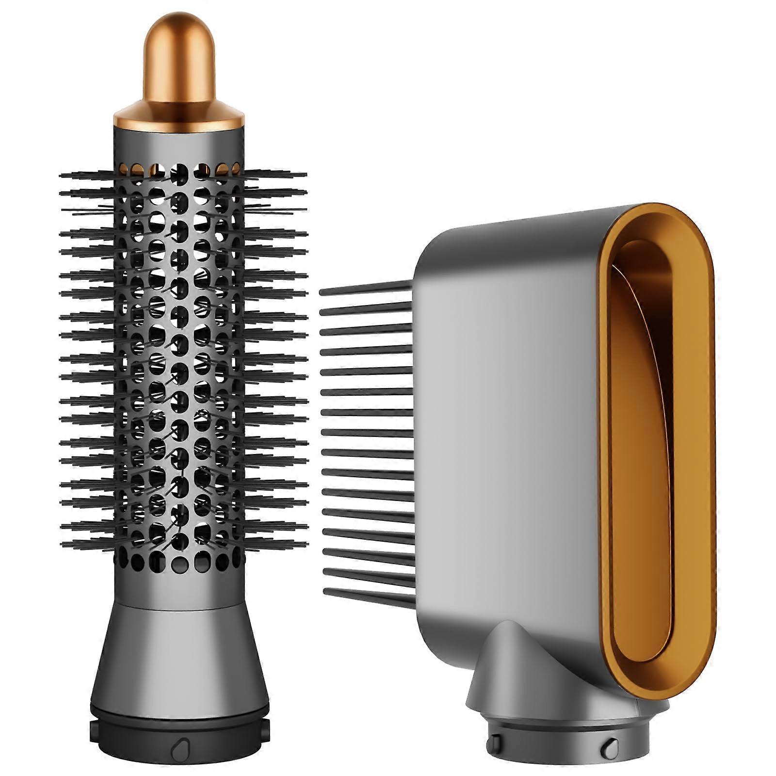 Small Round Volumizing Brush and Wide Tooth Comb Attachments for Dyson ...