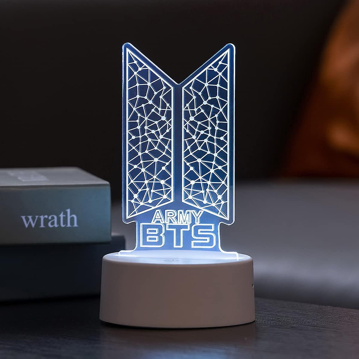 Kpop Bts Bangtan Boys 7 Colors Led Acrylic Night Light Kids Bedside ...