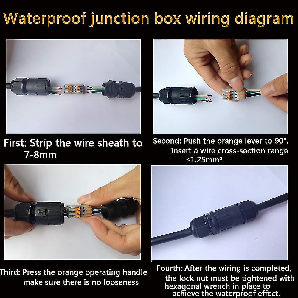 Outdoor Junction Box Ip68 Waterproof Electrical Cable Connector 3 Way ...