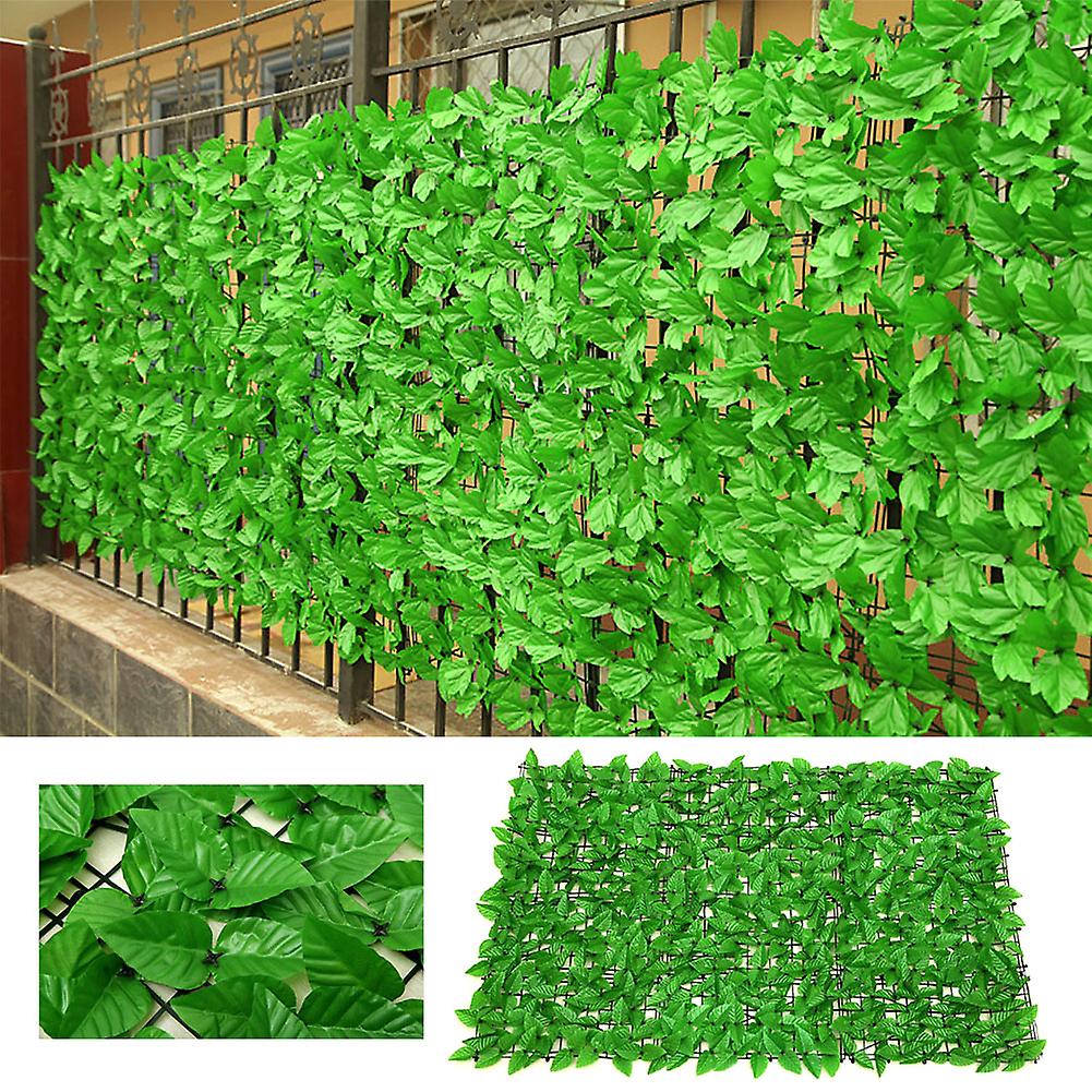 Home Faux Leaves Privacy Screen Outdoor Garden Artificial Fence ...