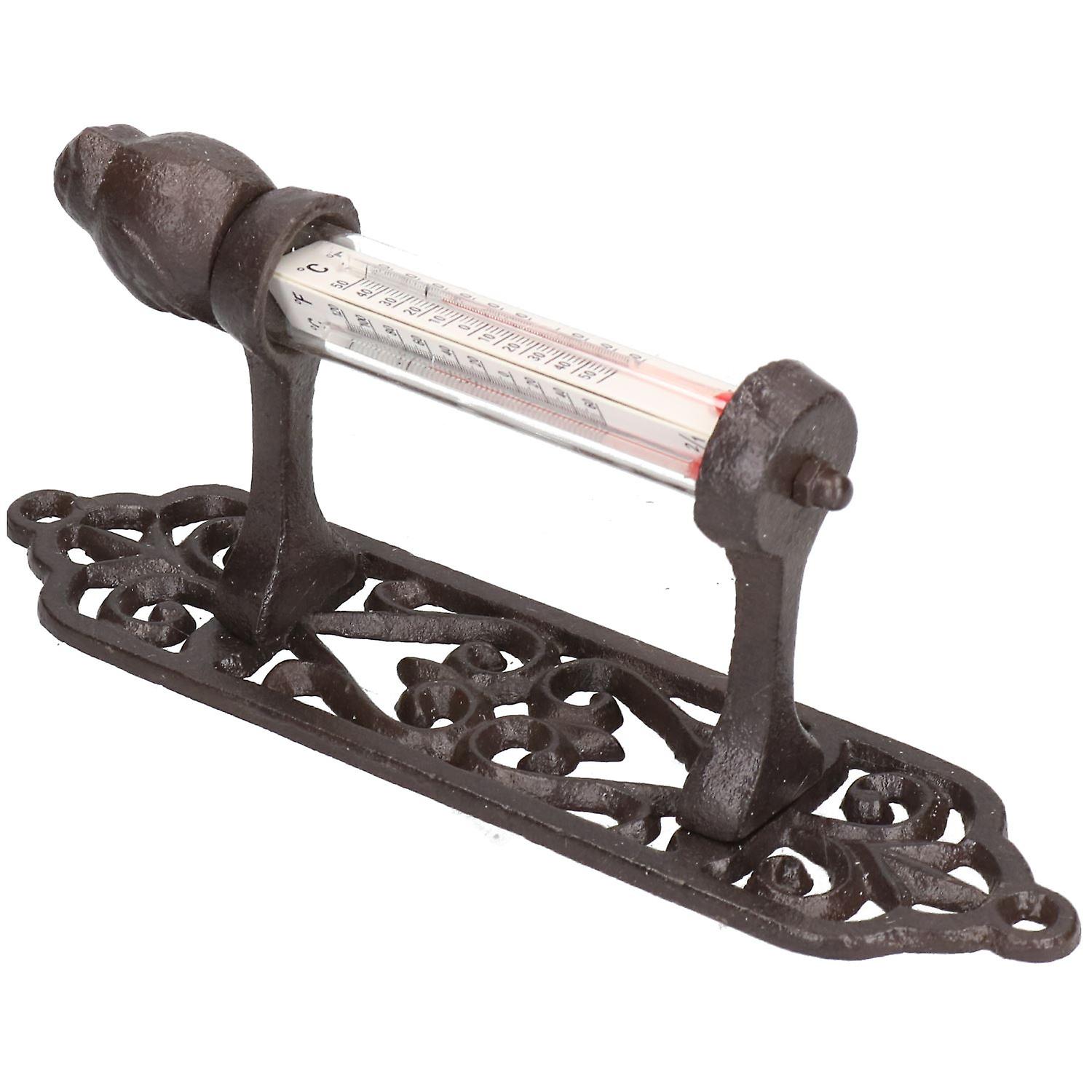 Wall Rustic Thermometer Garden Wall Celsius Cast Iron Garden Shed House ...