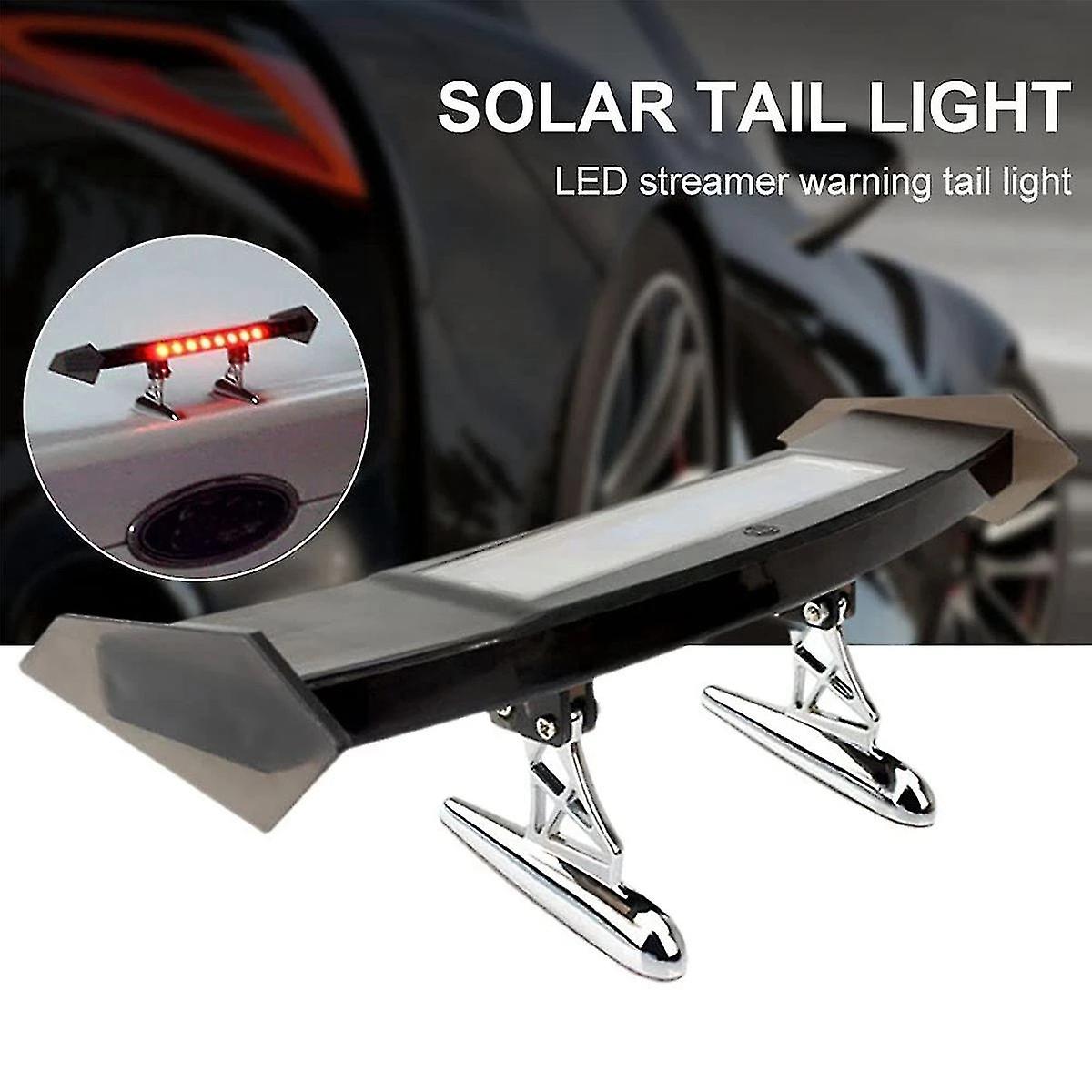 Mini S Solar Car Led Spoiler Wing Gt Car Warning Lamp Turn Signal 4 ...