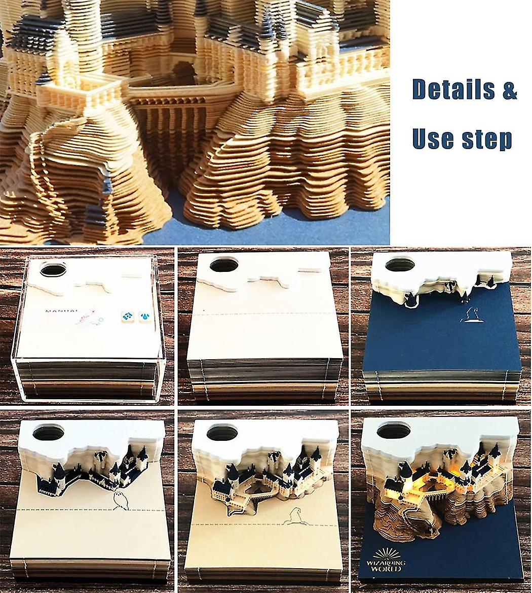 3d Memo Pad Creative Hogwarts Castle Notepad Convenience Stickers Gift ...