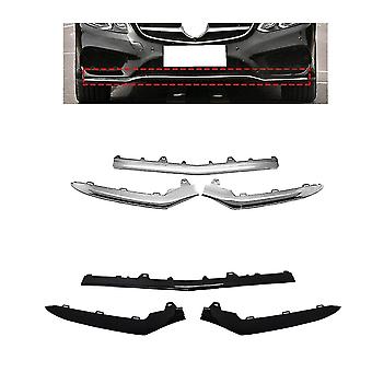 3Pcs Chrome Front Bumper Moulding Lip Trim Strip for E Class W212 14-16 ...