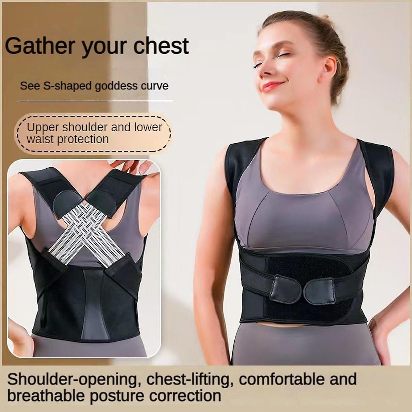 Back Straightener Clavicle Brace Breathable Posture Correction Anti ...