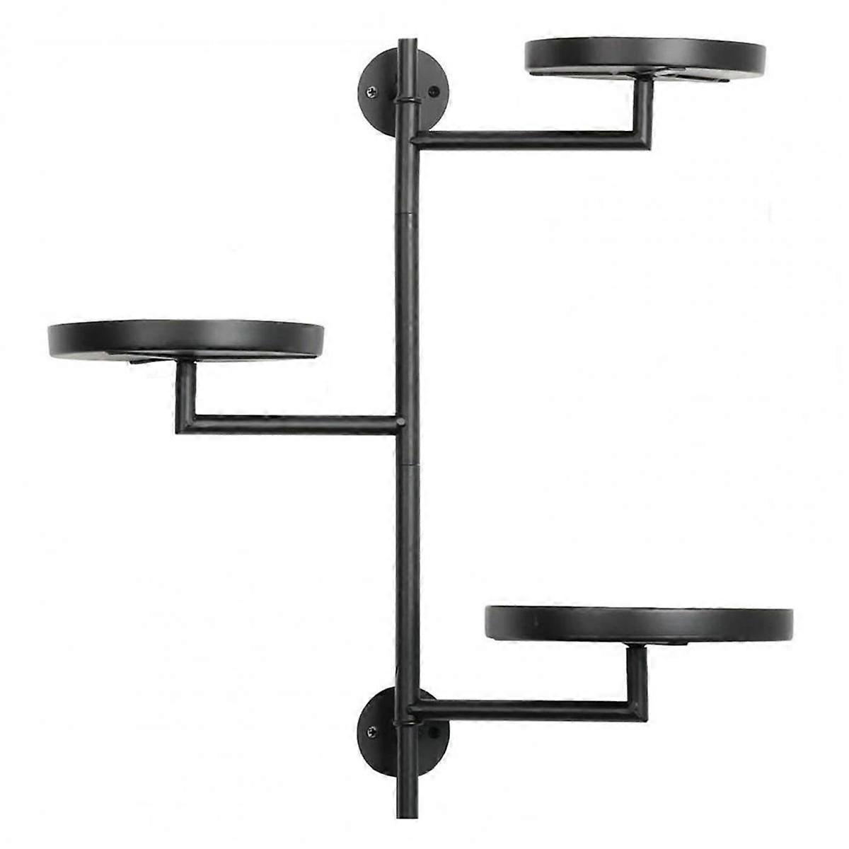 Rotating Window Plant Shelves, 3-Tier Metal Plant Stand Indoor, Black ...