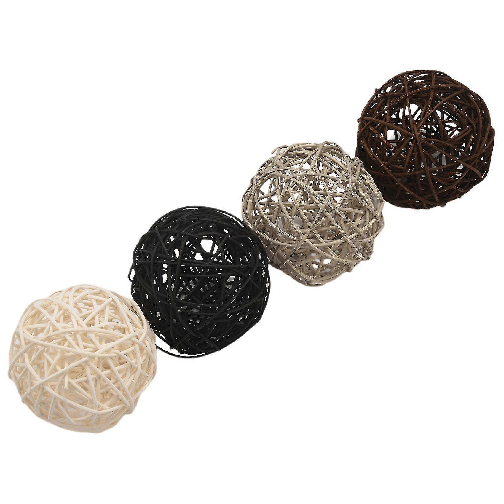 12-Pack Large Rattan Balls - Decorative Balls for Bowls, Vase Filler ...