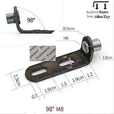 2Pcs 90 98 Degrees L Shaped Transforming Pivot Bracket M6 M8 Threaded ...