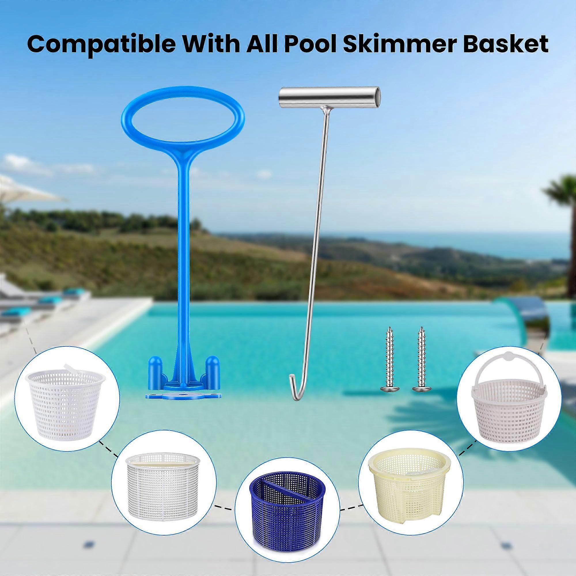 Skimmer Basket Handle 1pcs, Pool Skimmer Basket Handle Suitable for All ...