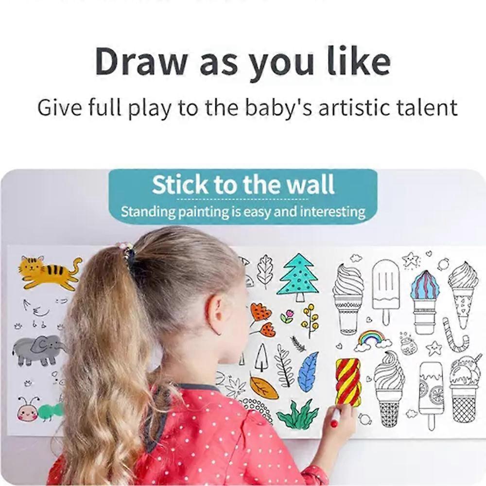 Children Drawing Roll Coloring Paper Roll, Kids Drawing Paper Roll DIY ...