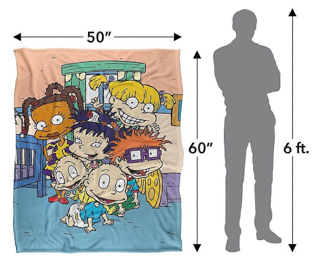 Rugrats Blanket, 50"x60" Rugrats Character Group Silky Touch Sherpa ...