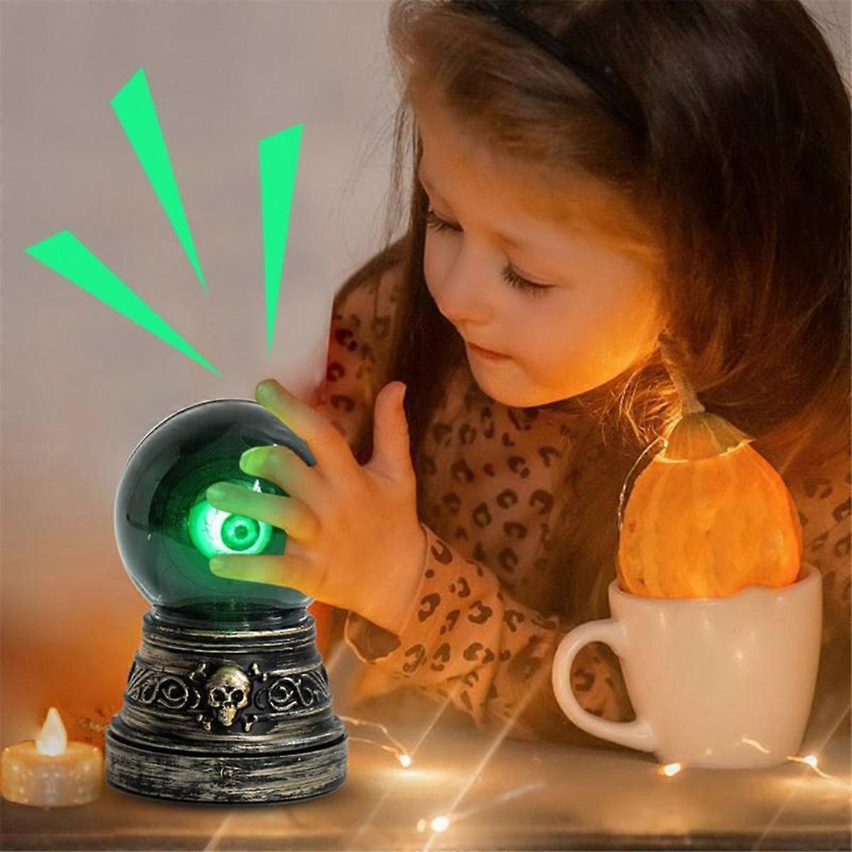 Halloween Crystal Ball Decoration Crystal Ball LED Gothic Decoration ...