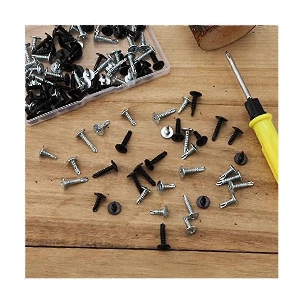 Metal Screws Self Tapping,120p Stainless Steel Screws Set Assorted Flat ...