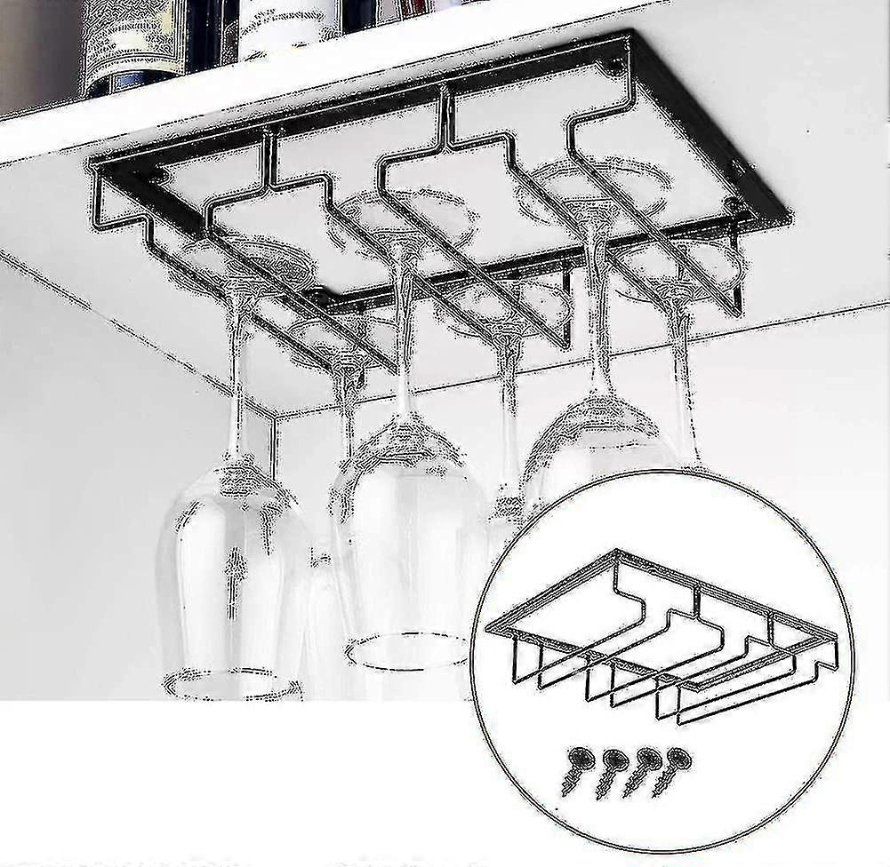 Hanging Glass Rack - Wine Glass Rack With 5 Rails For 10-15 Glasses ...
