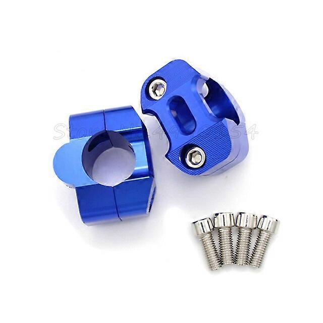 Pair 1 1/8" CNC Aluminum Motorcycle Handlebar Risers 28mm Adjustable Fat Bar Clamps Universal ...