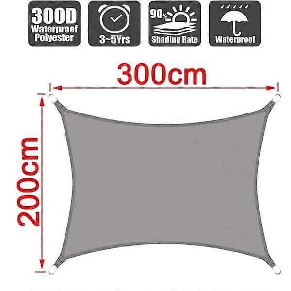 Utomhus Shade Sail, 300D Polyester Vattentät UV-beständig markis ...