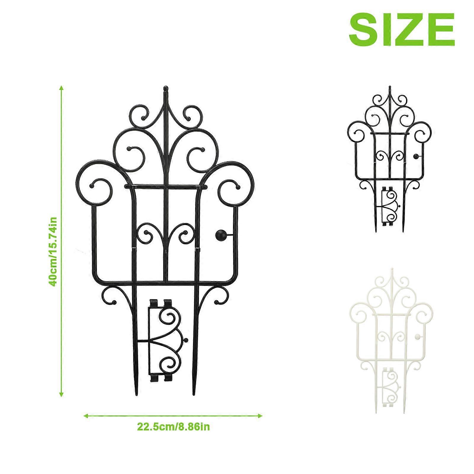 2Pcs Garden Plant Climbing Trellis Stackable Yard Fence Flower Vegetables Trellis Bracket ...