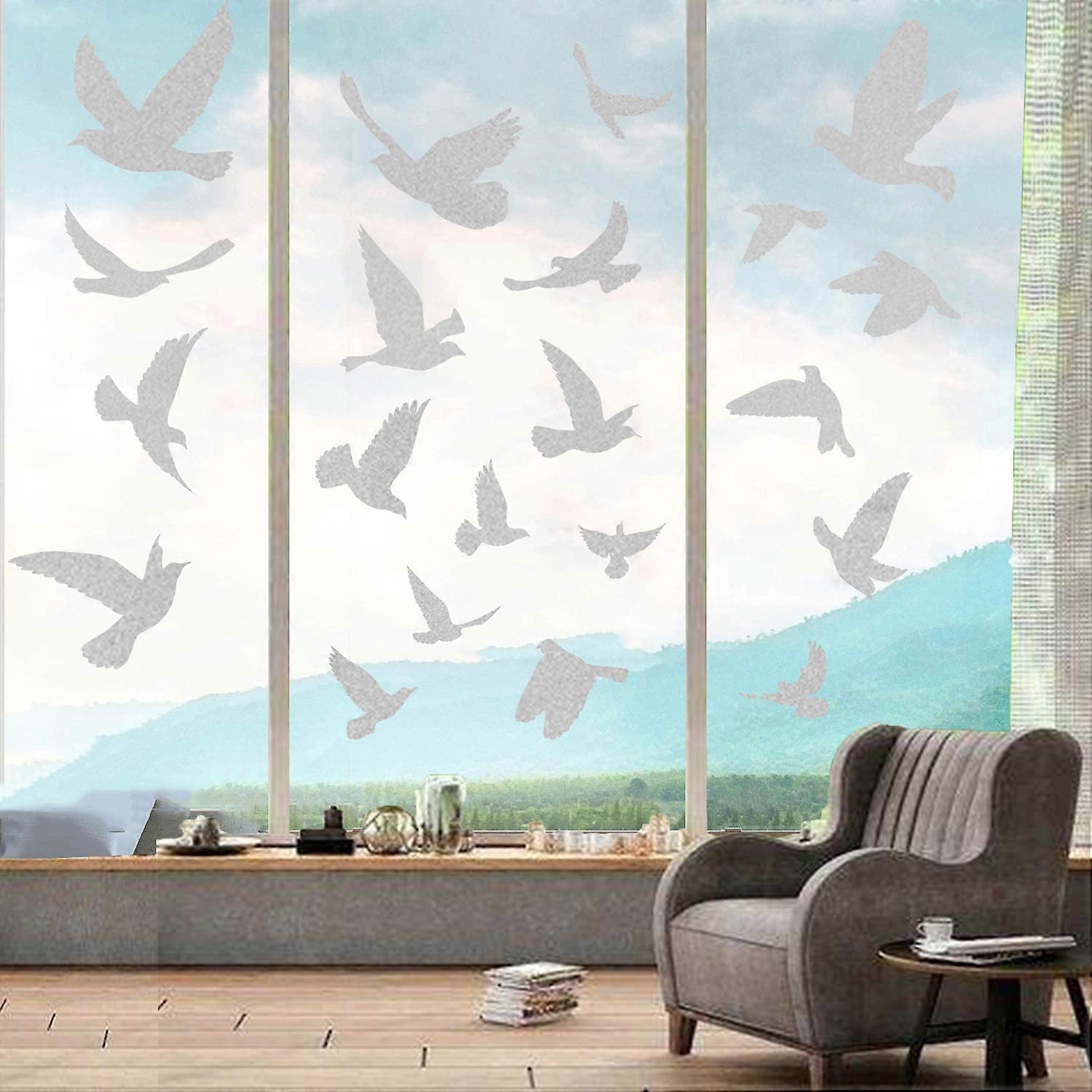 Bird decals for large windows Bird decals on glass doors Frosted ...