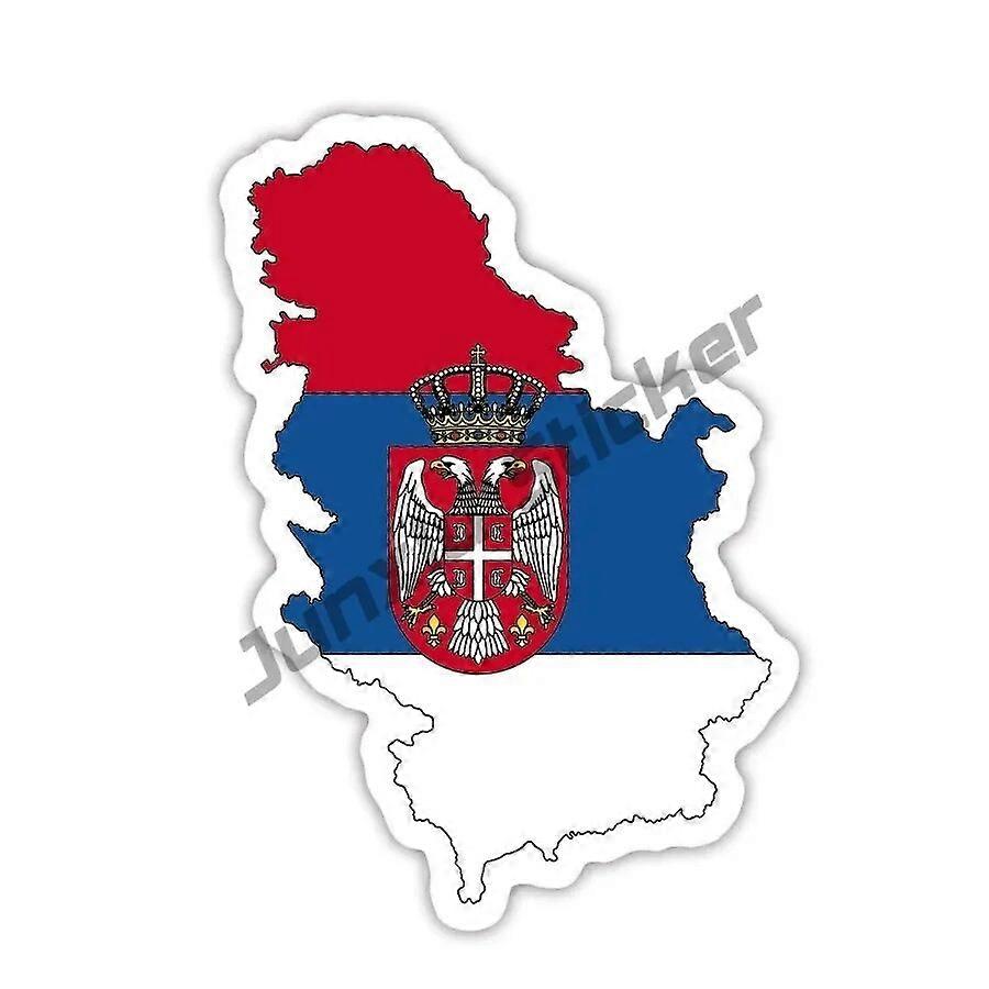 Creative Serbia Map Flag Car Sticker Serbia Country Code SRB Shield PVC ...