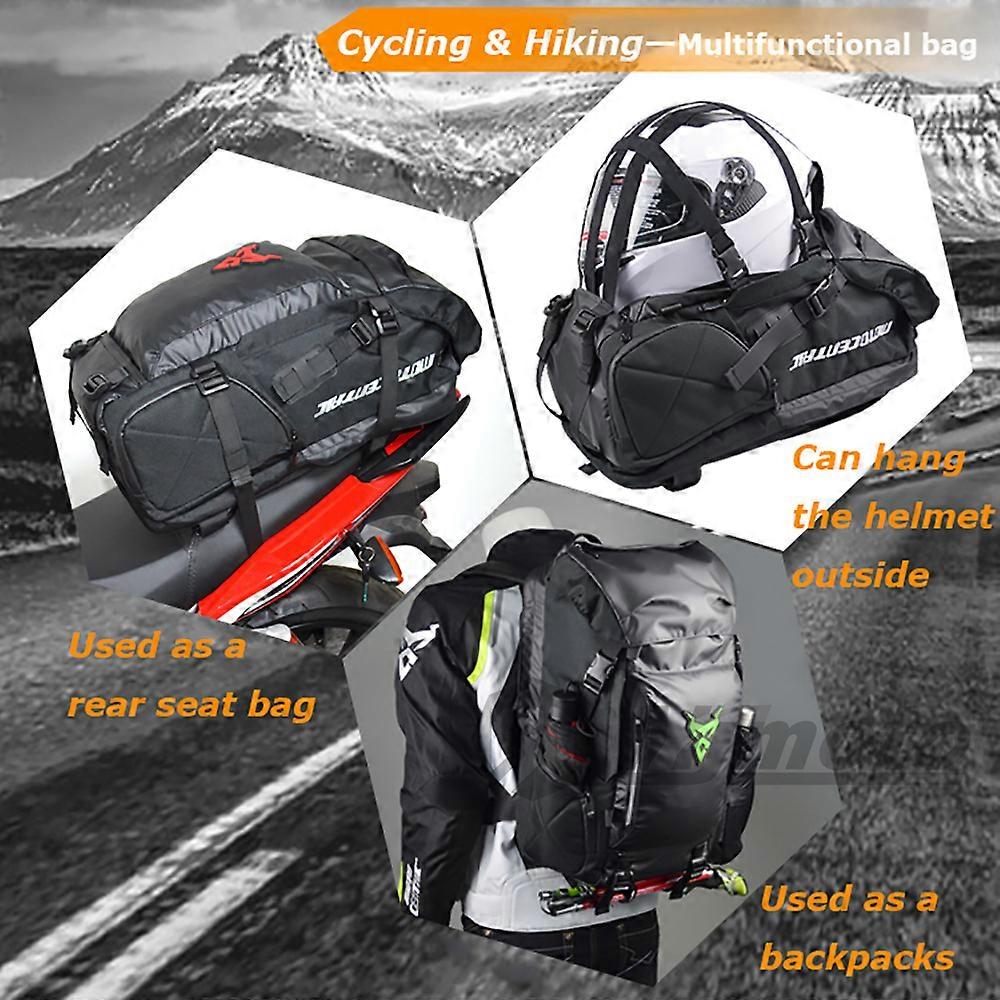 Motorcycle Tail Bag Multifunction Waterproof Motorcycle Rear Seat Bags ...