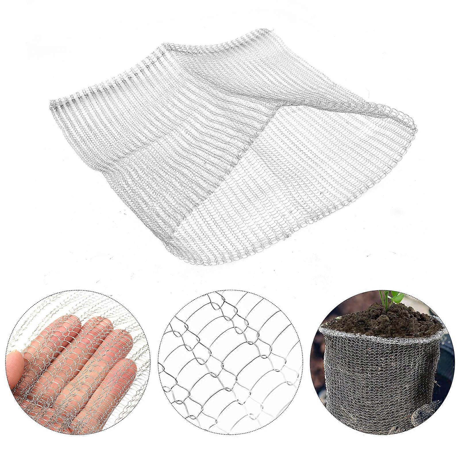 4 PCS Plant Root Guard Basket Stainless Steel Mesh Bag Plant Wire Net ...