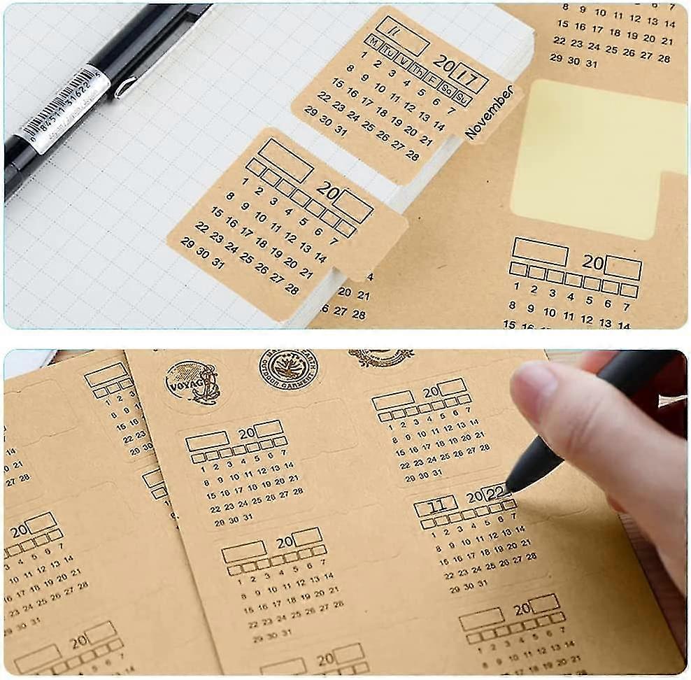 Calendar Stickers, 30 Pieces Adhesive Calendar Stickers Writable ...