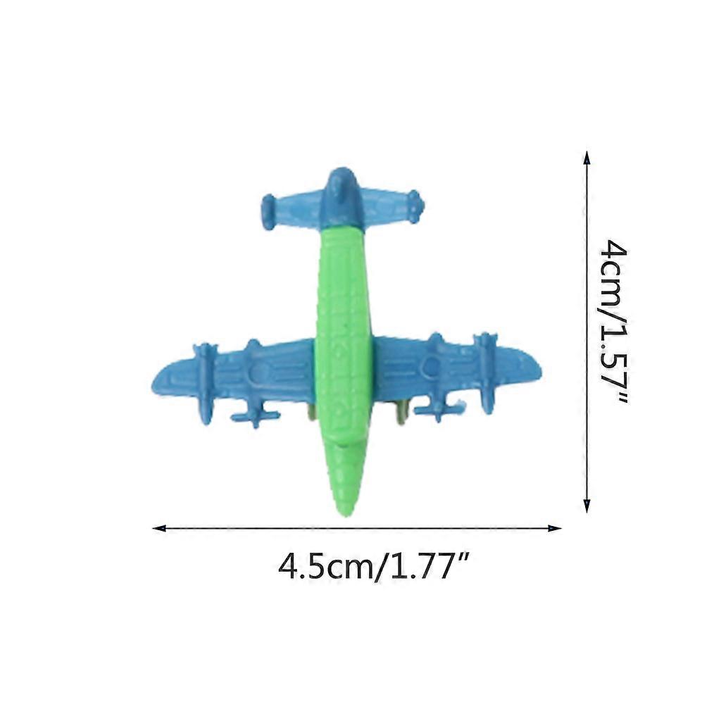 10 Pcs Mini Plastic Bomber Plane Fighter Aircraft Model Toy Military ...