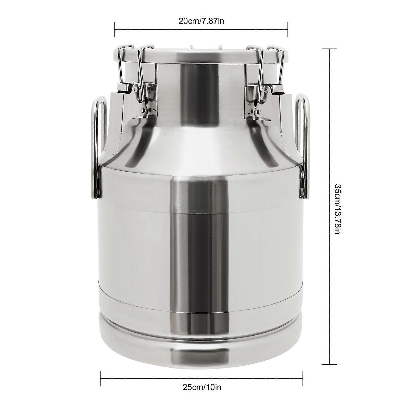 10L Stainless Steel Milk Jug Sealed Bucket | Fruugo UK