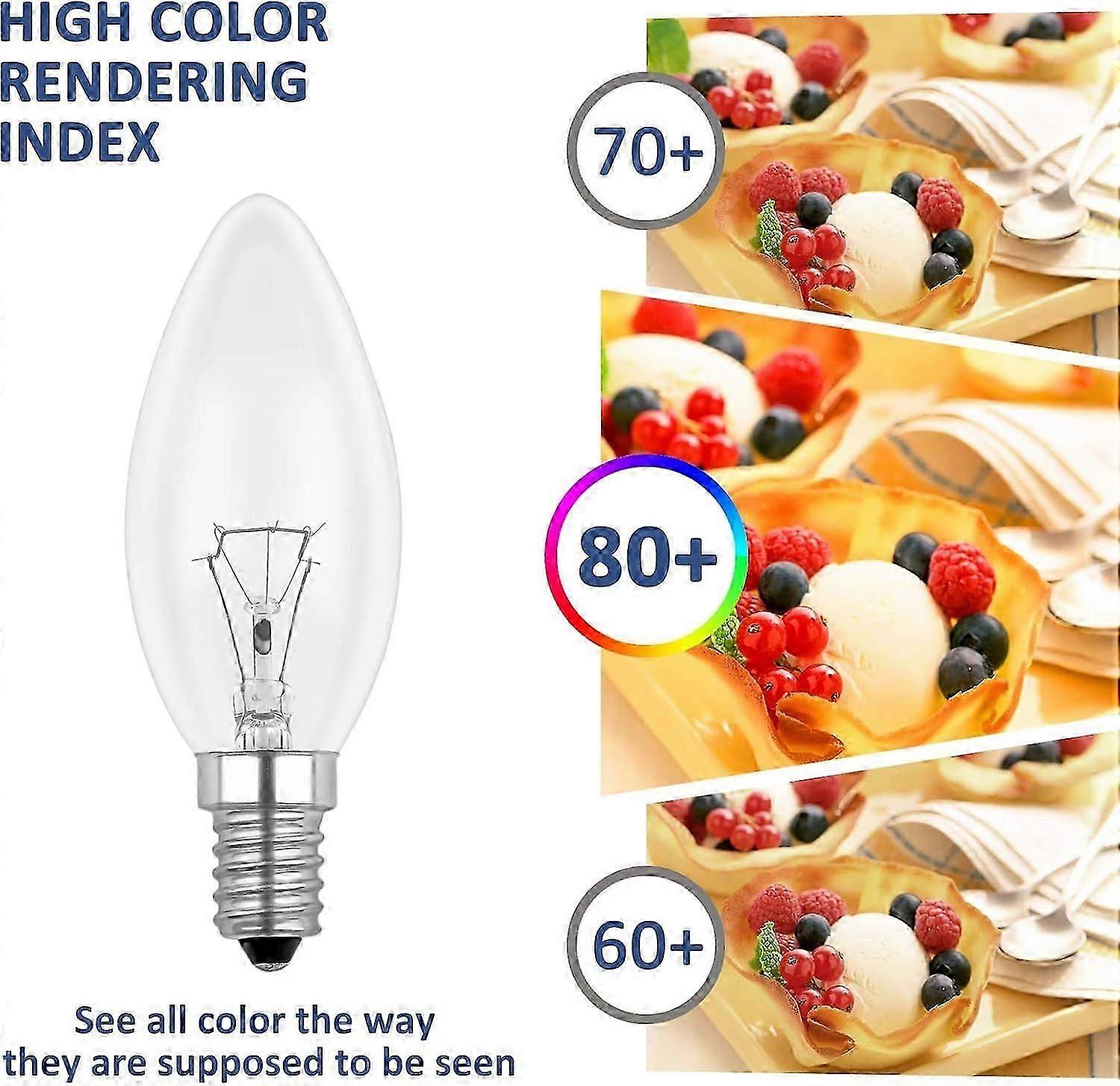 Incandescent Candle Bulb E14 60W 230V, E14 Flame Bulb, Dimmable Warm ...