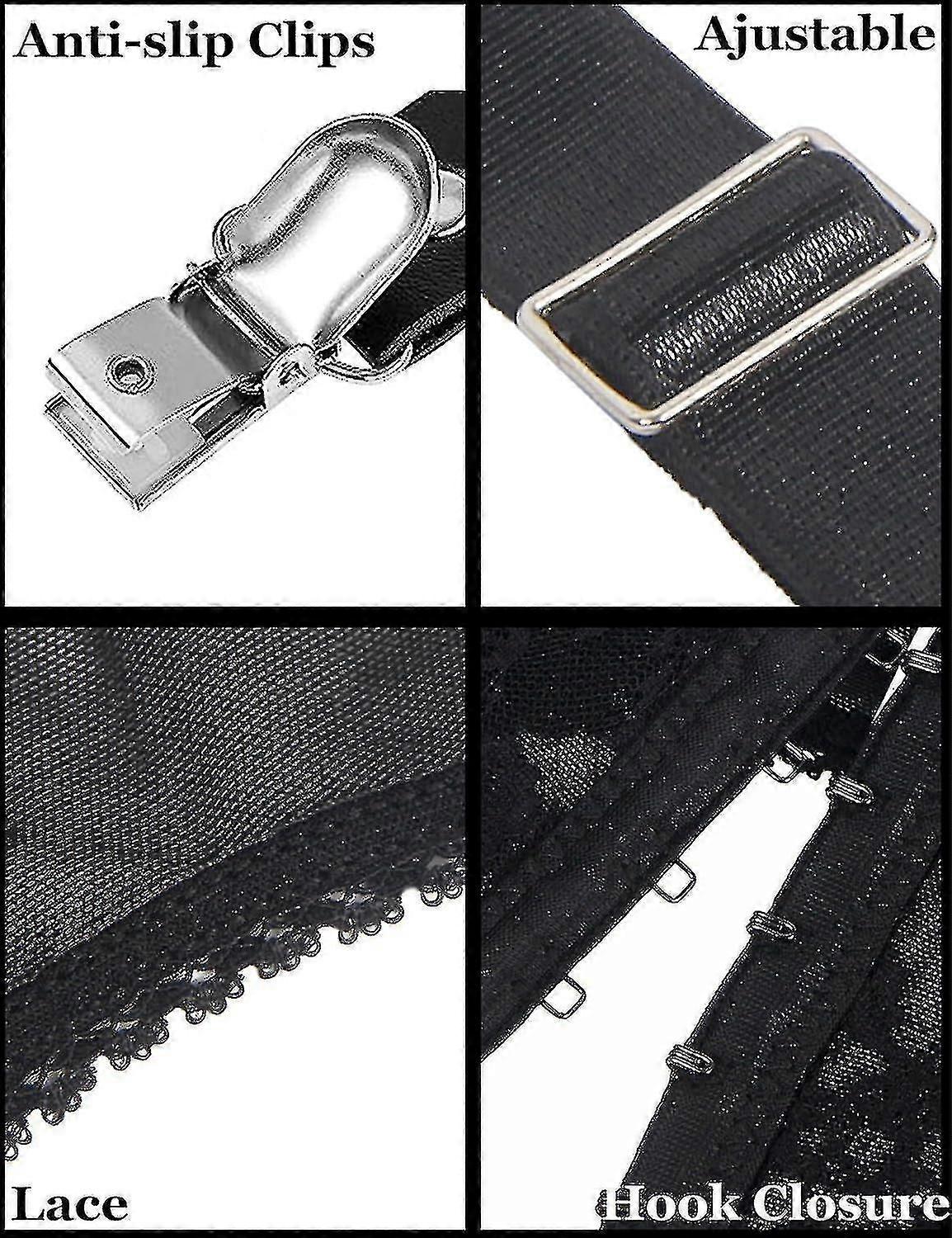 "S-5XL Women's Garter Belt Plus Size Lace Garter And 6 Metal Clips ...