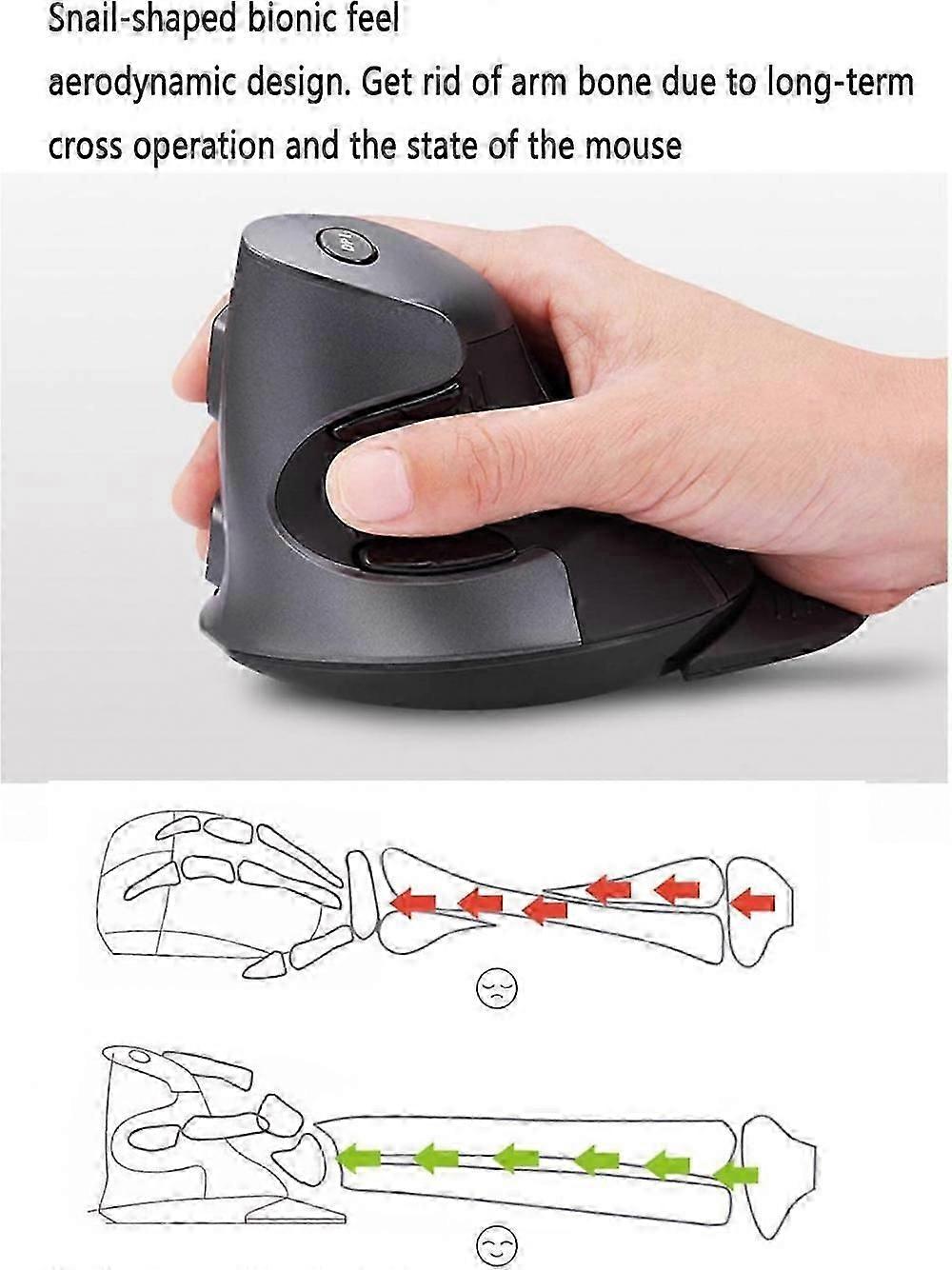 2025 New Vertical mouse, wireless ergonomic mouse, 3 adjustable DPI ...