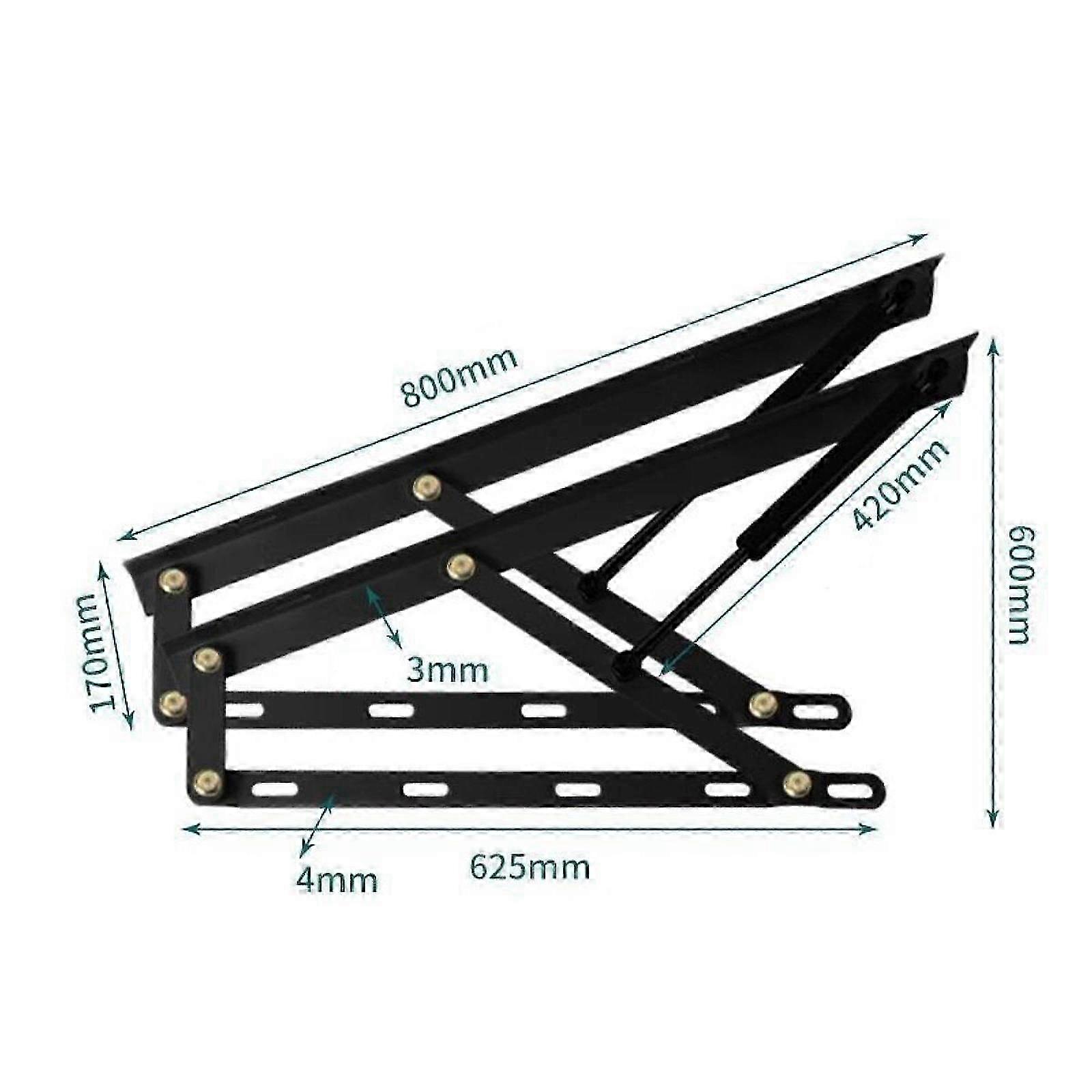 2x Gas Strut Bed Storage Lifting Hinge for Home Bench Replace The Old ...