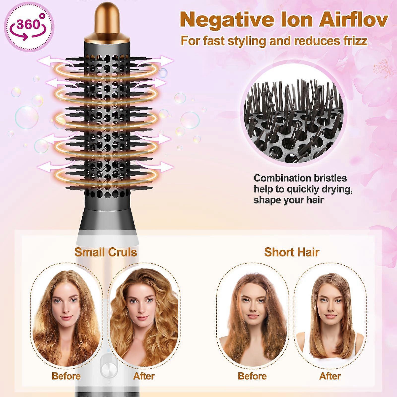 Small Round Volumizing Brush and Wide Tooth Comb Attachments for Dyson ...