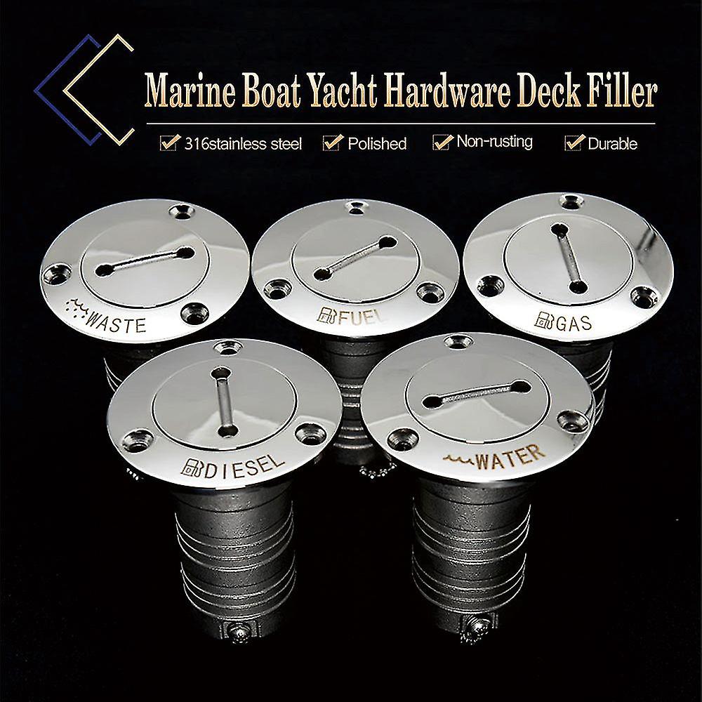 316 Stainless Steel Fuel Water Waste Diesel Gas Key Cap Filler Marine ...