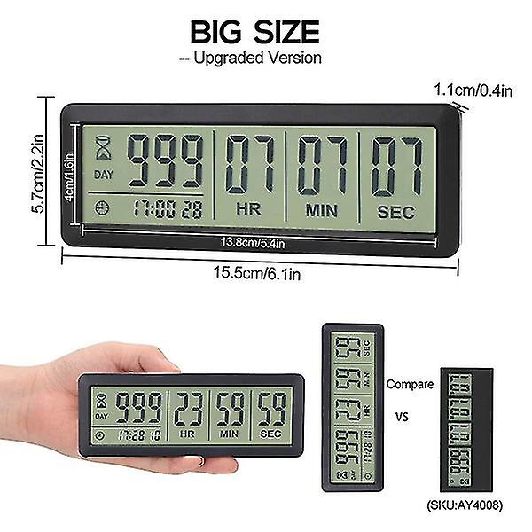 Big Digital Countdown Timer Clock-black | Fruugo UK