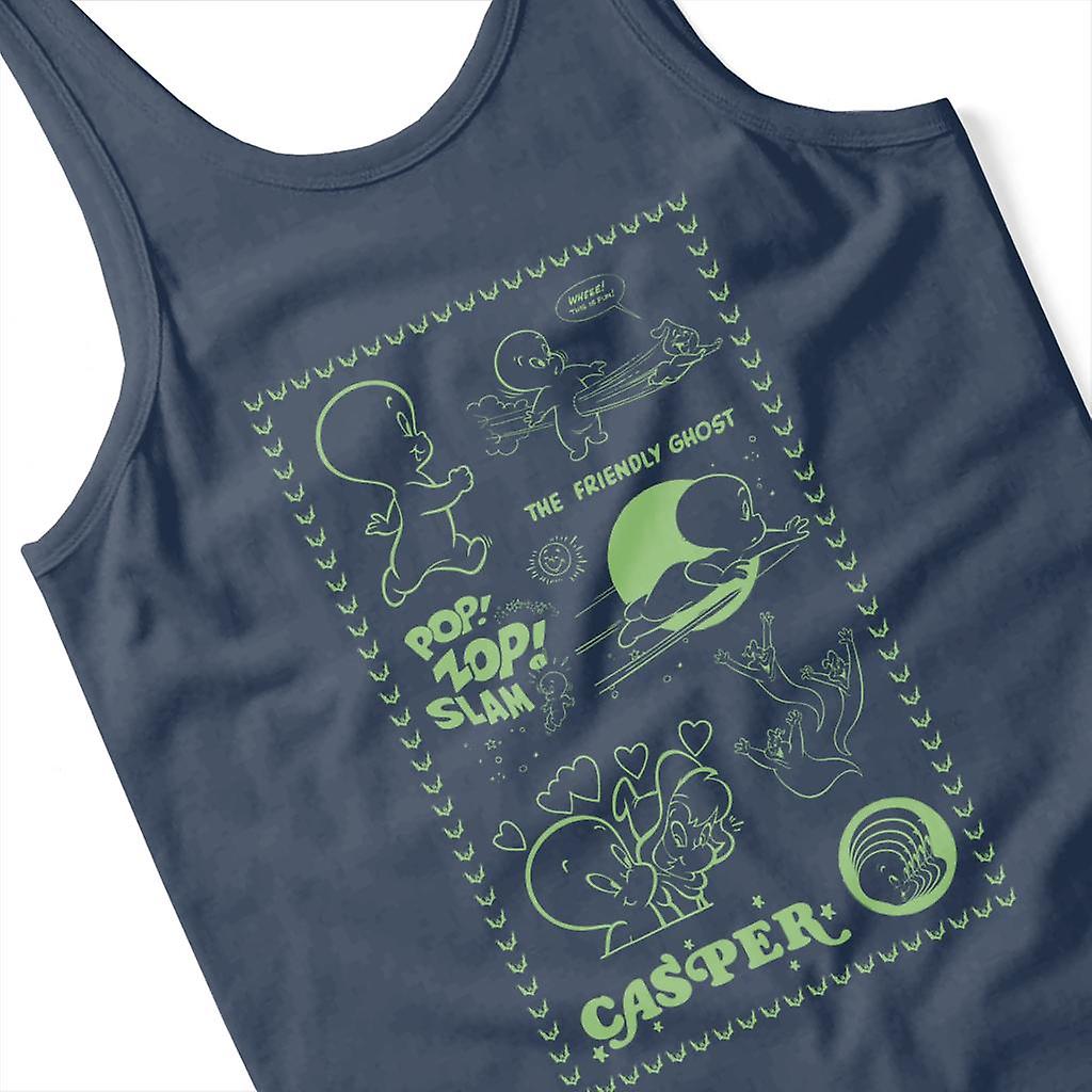 Casper The Friendly Ghost Pop Zop Slam Stamp Women's Vest | Fruugo US