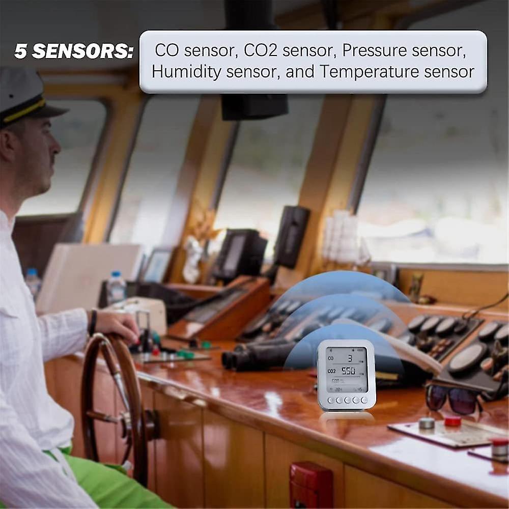 5-in-1 Tuya Bluetooth Co2 Detector Monitor Smart Home Co2 Co Humidity ...