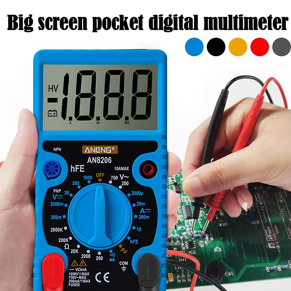 Handheld digital multimeter lcd backlight portable ac/dc ammeter ...