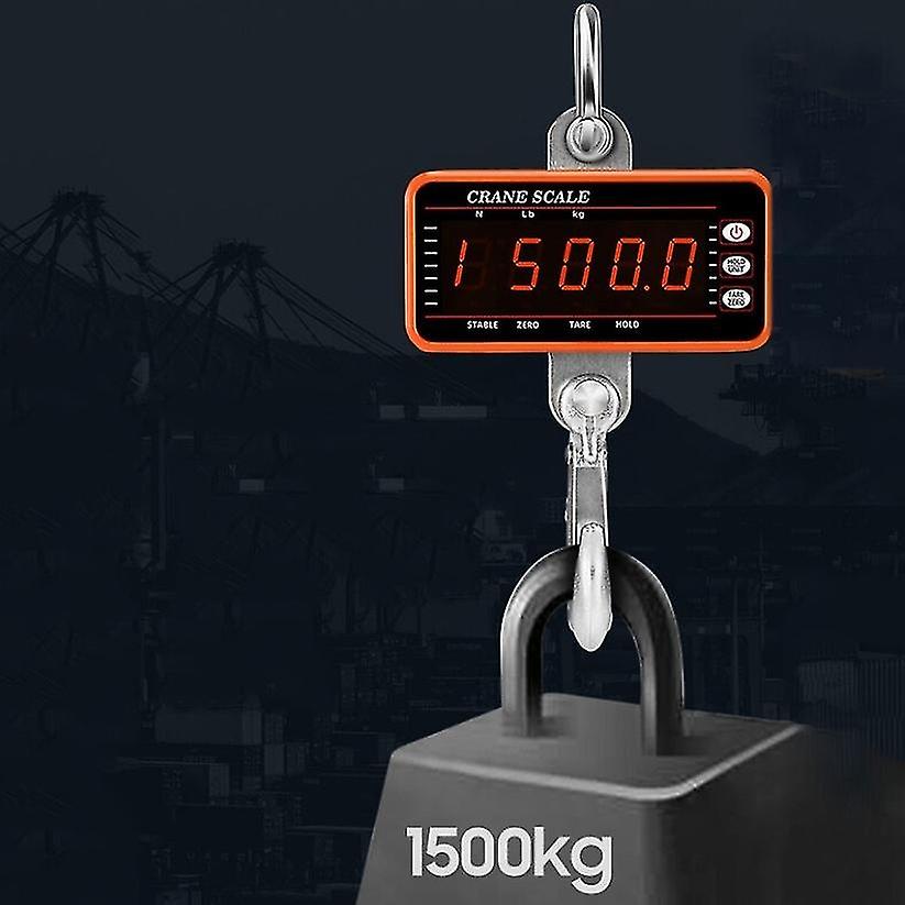 1500kg/3306lbs Digital Crane Scale with 65ft Remote Control Heavy Duty ...