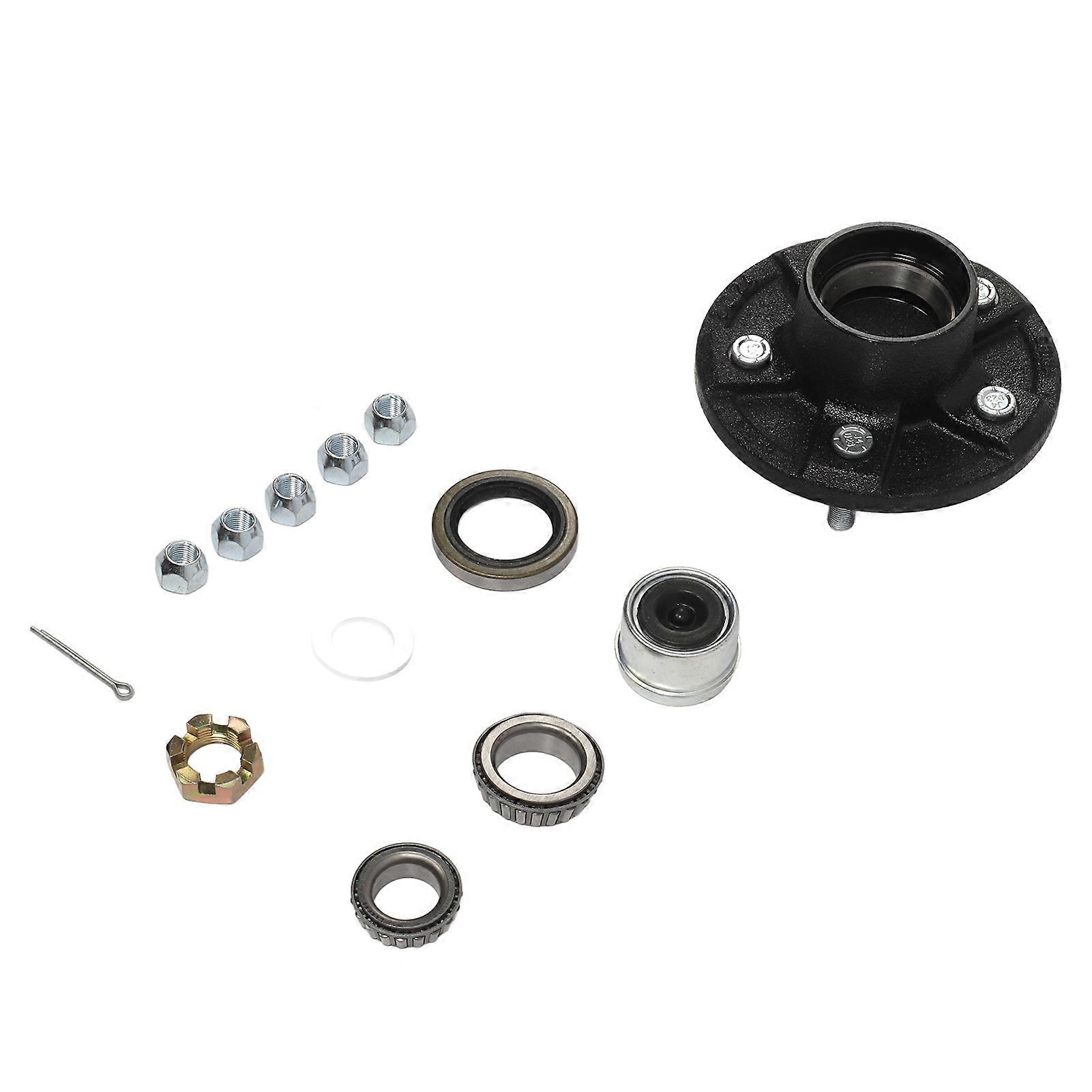 Trailer Hub Kit 3500 Lb Axle 5 Bolt On 4.5in for Cargo Boat Trailer ...
