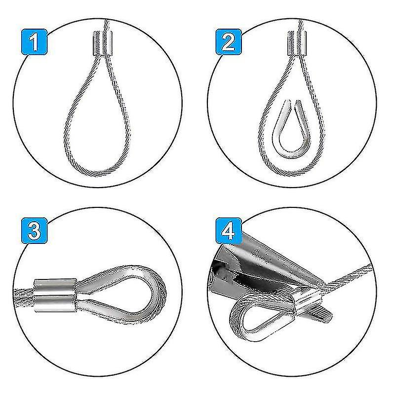 Cable Railing Kit 30m Stainless Steel Cable Wire Rope Cable Garden Wire Light Suspension Kit