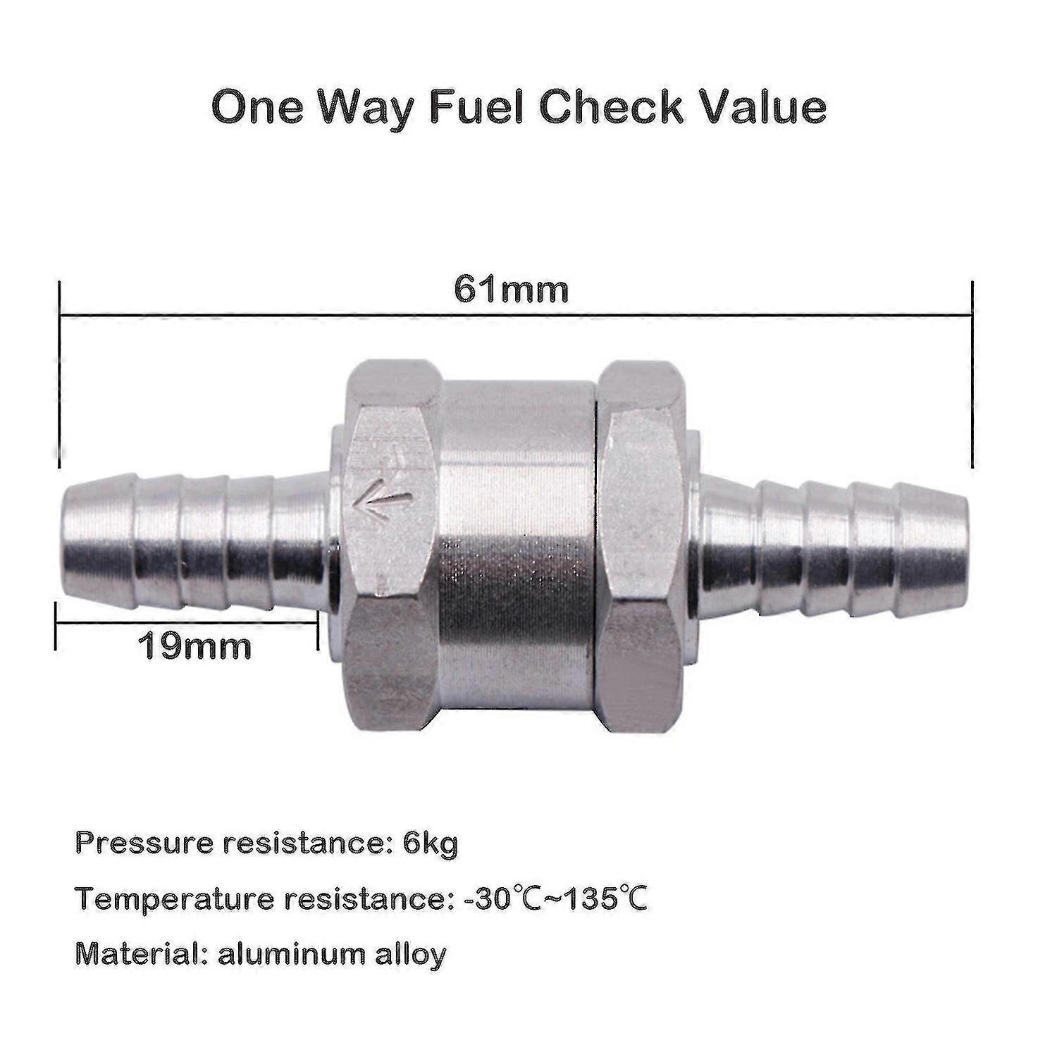 Universal Fuel Non Return Check Valve - Aluminium Alloy - Petrol Diesel ...
