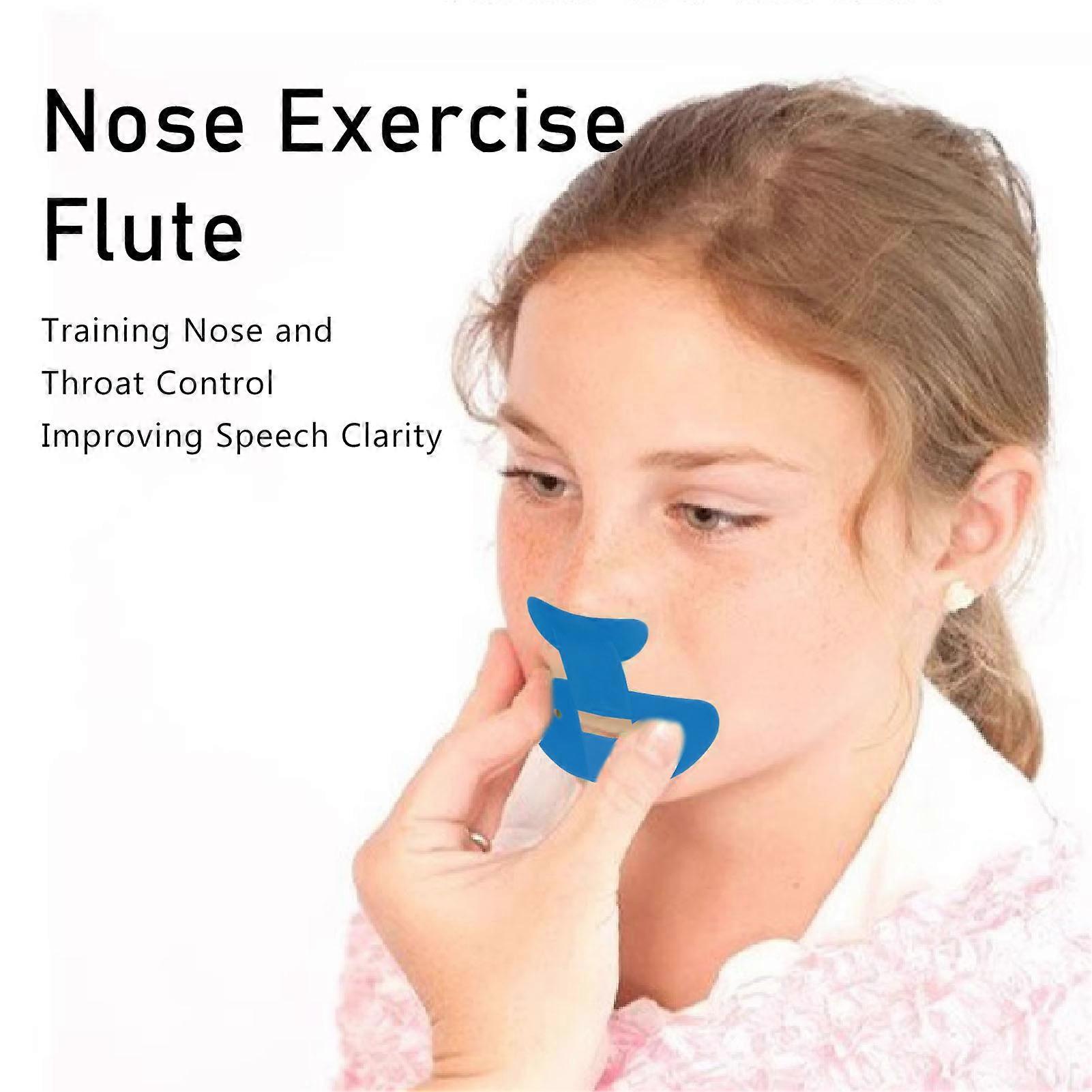 Kids Nose Flute Plastic Flute Dark Blue Nose Training Whistle For Nose ...
