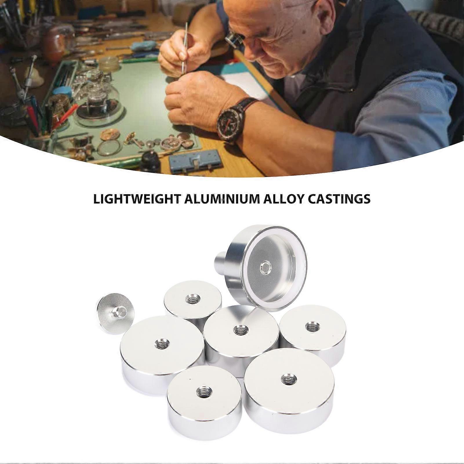 7pcs Bezel Case Press Die Professional Aluminium Alloy Round Watch Back ...